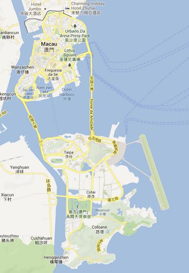 Carte Macau | Noobvoyage